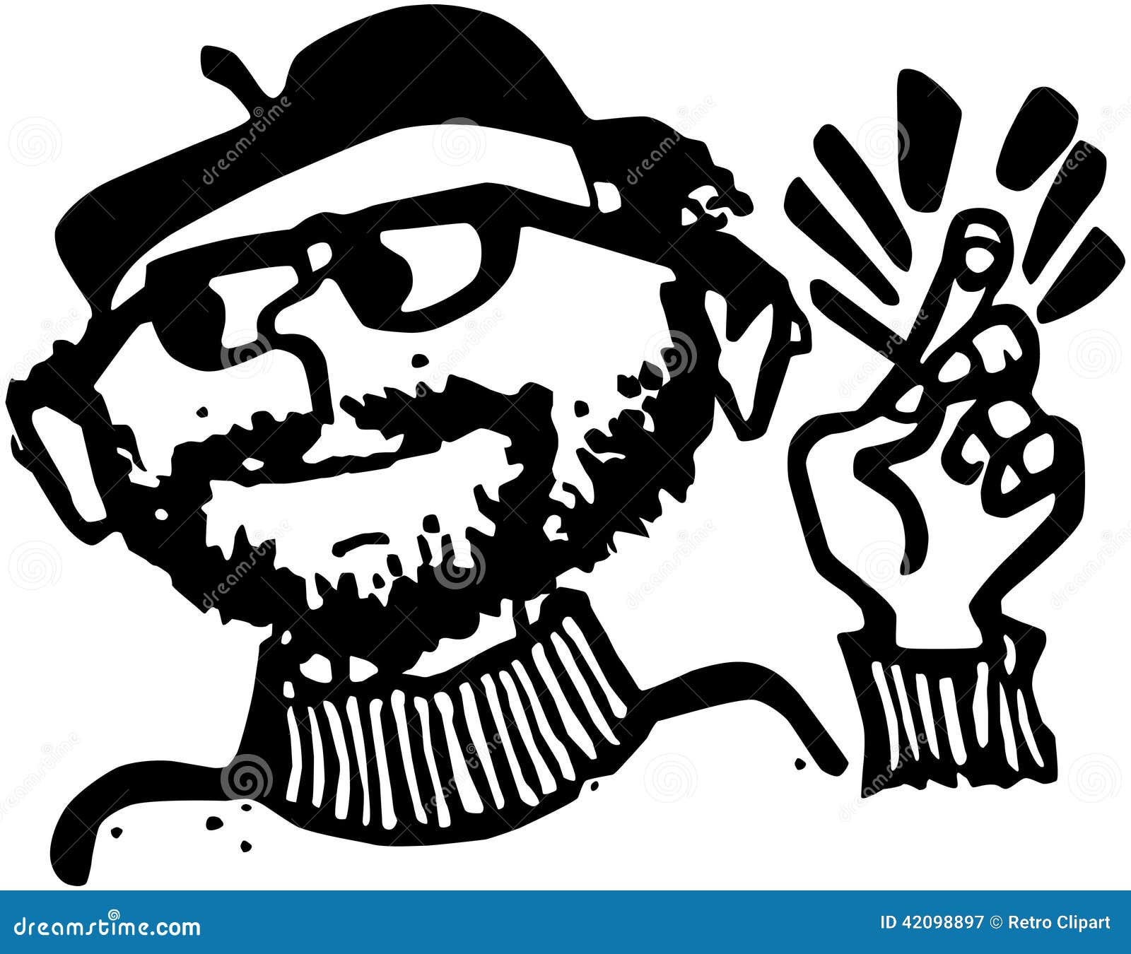 Beatnik stock vector. Illustration of music, retro, creativity - 42098897