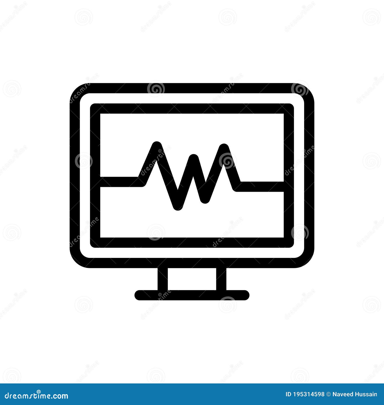 Beats Vector Thin Line Icon Stock Vector - Illustration of pulses ...