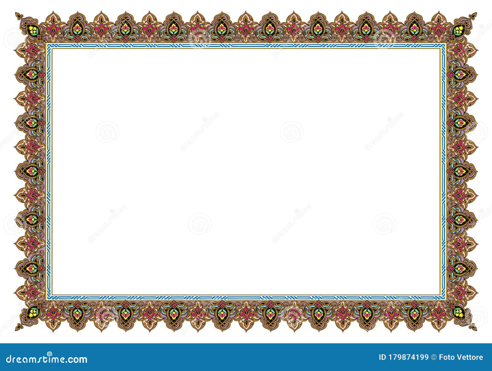Beau Cadre Vectoriel Islamique Et Arabe Illustration de Vecteur ...