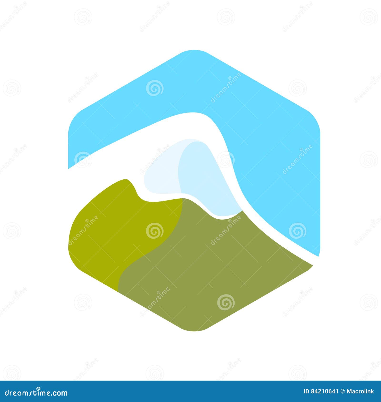 Beau logo avec des Alpes illustration de vecteur. Illustration du plat ...
