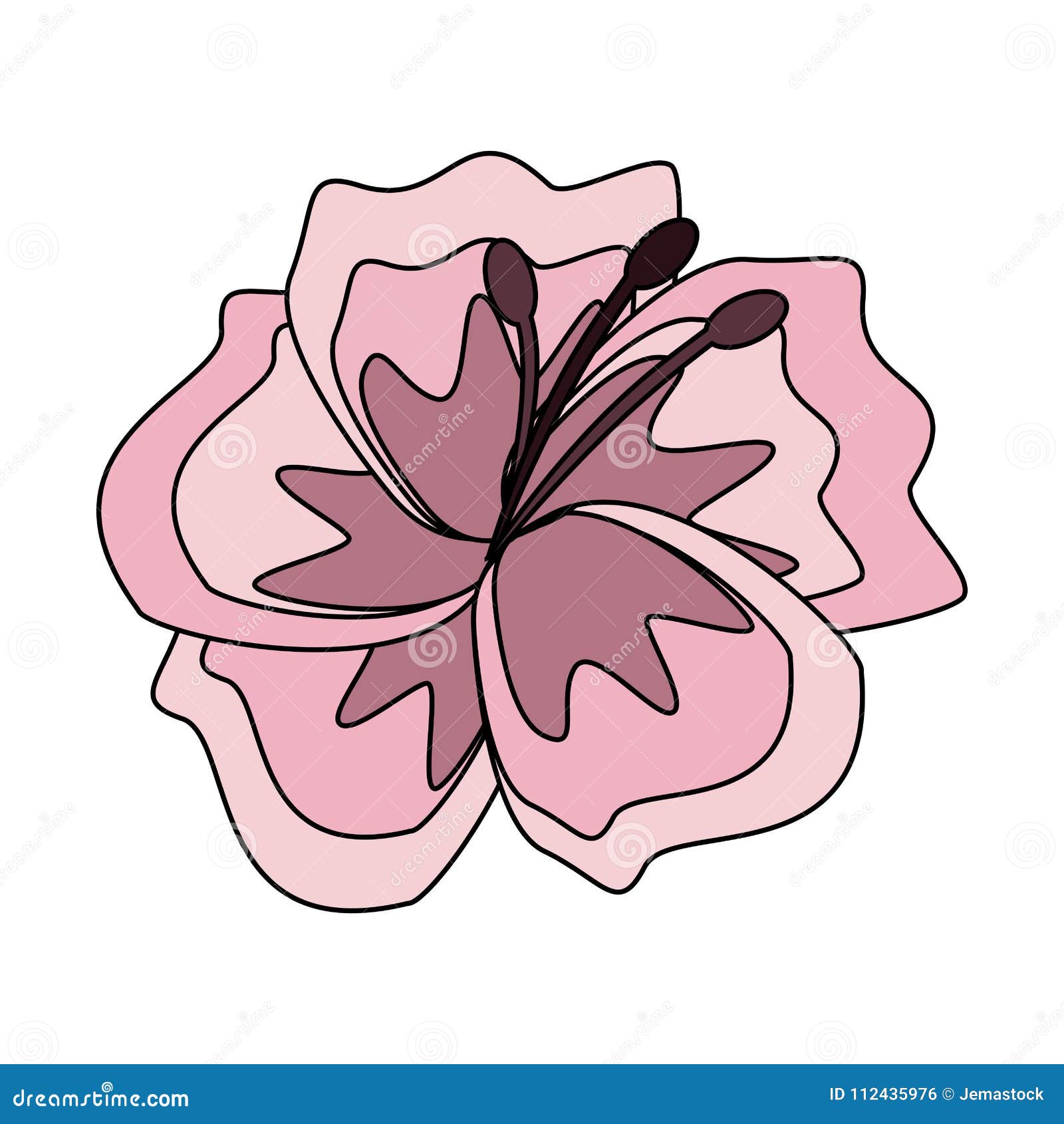 Beau symbole de fleur illustration de vecteur. Illustration du pétale ...