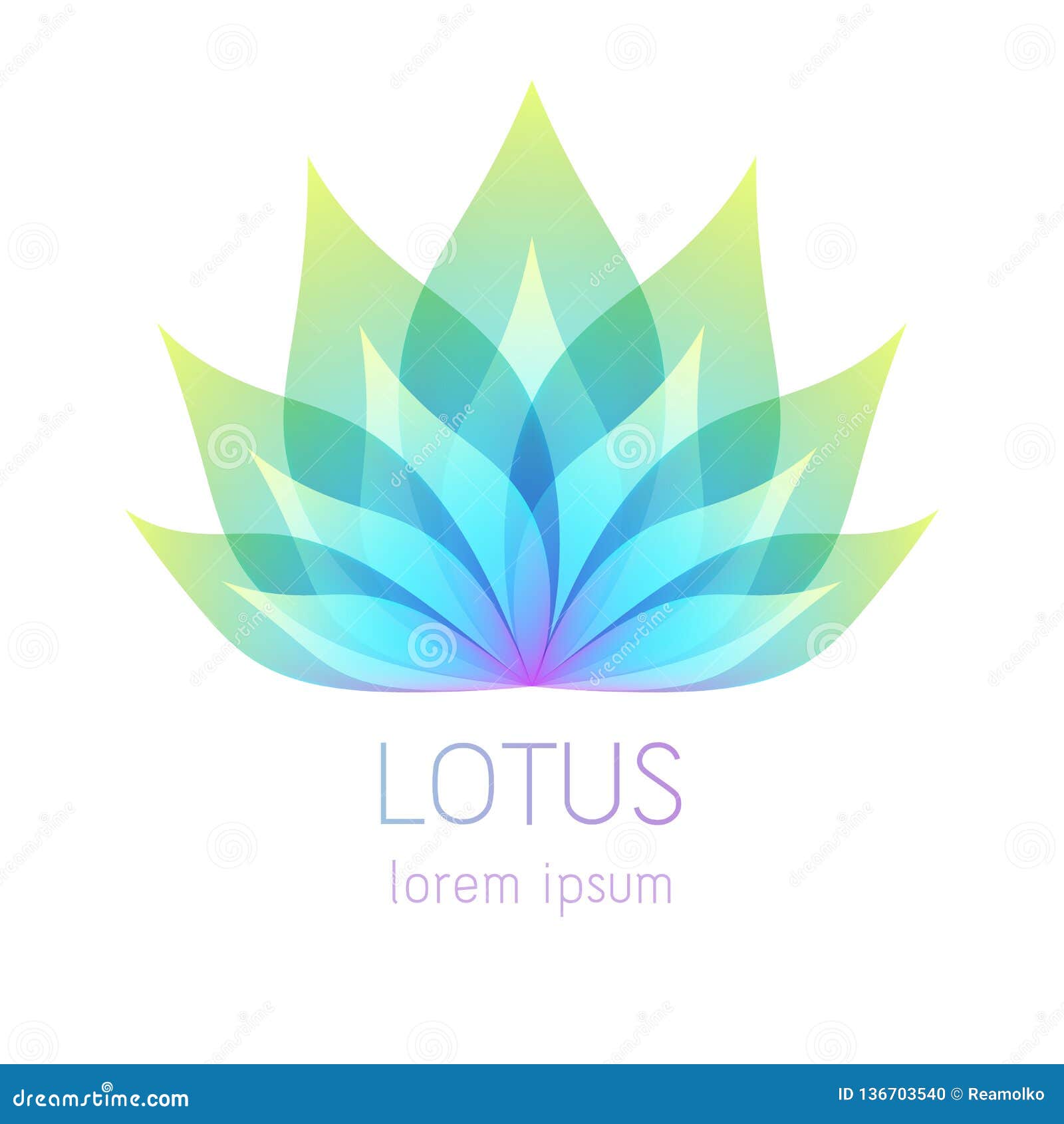 Beau Symbole De Fleur De Lotus Illustration de Vecteur - Illustration ...