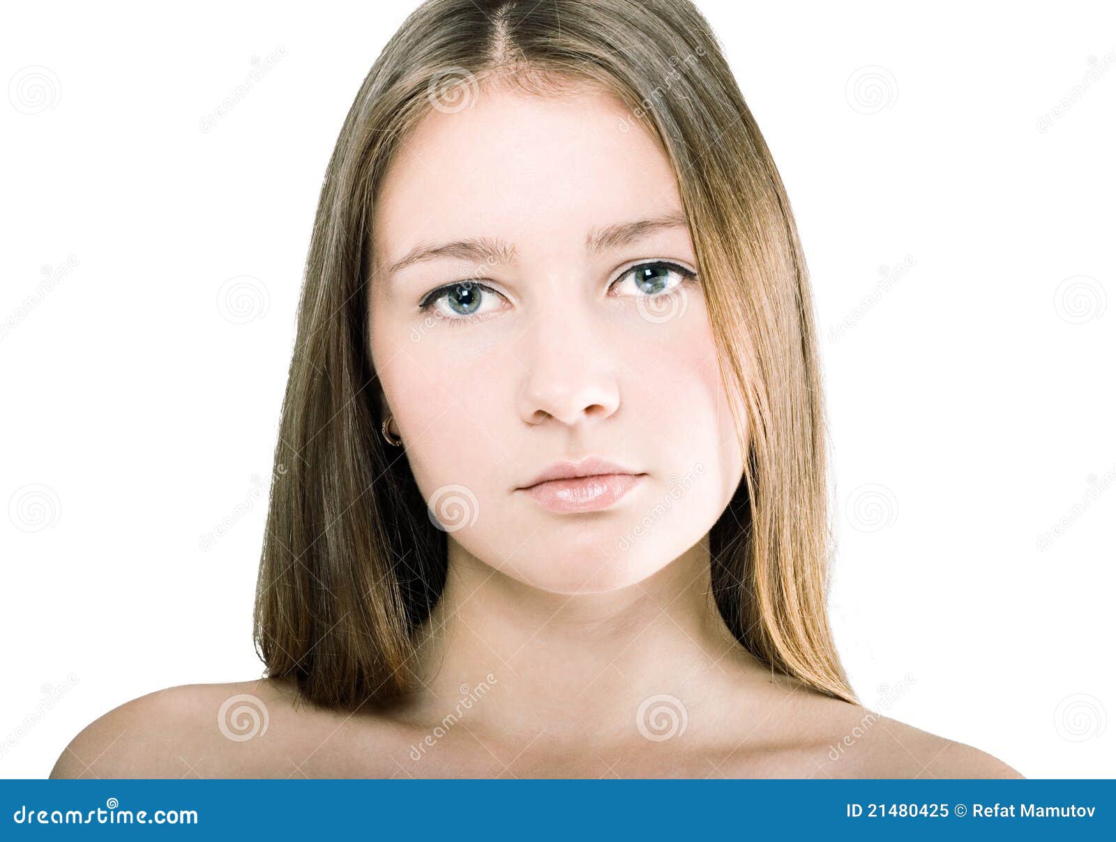 Beau visage de fille. image stock. Image du sain, femelle - 21480425