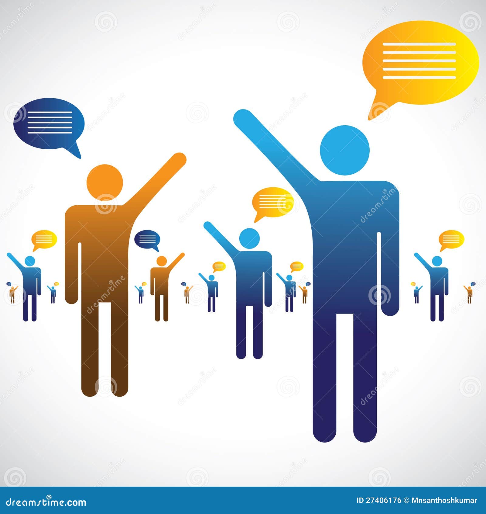 Beaucoup De Gens Dessin Parlant, De Parler Ou Causer Illustration de ...