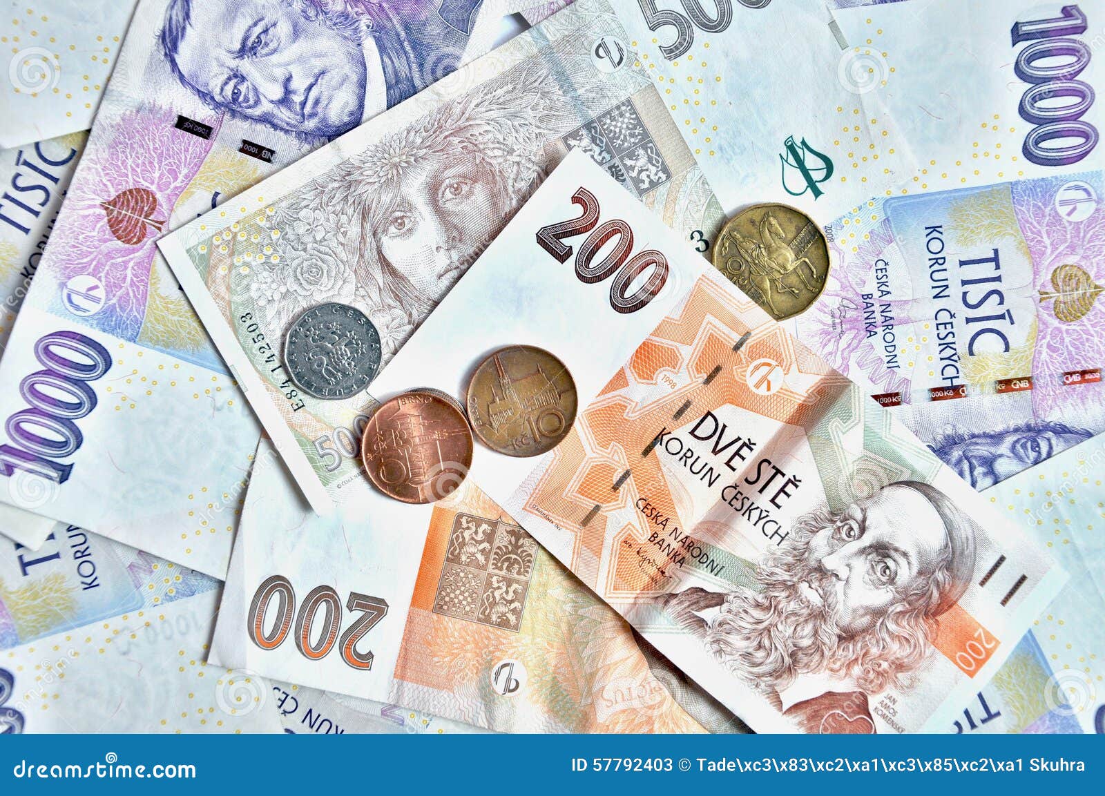 Beaucoup De Tchèque Couronne Des Billets De Banque Image stock - Image ...