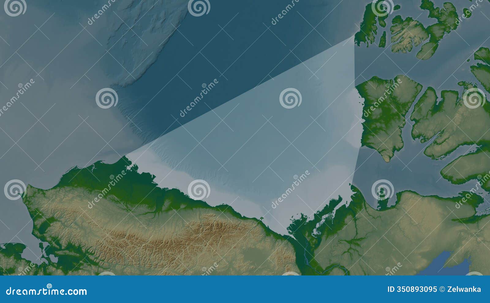 Beaufort Sea Highlighted. Physical Map Stock Illustration ...
