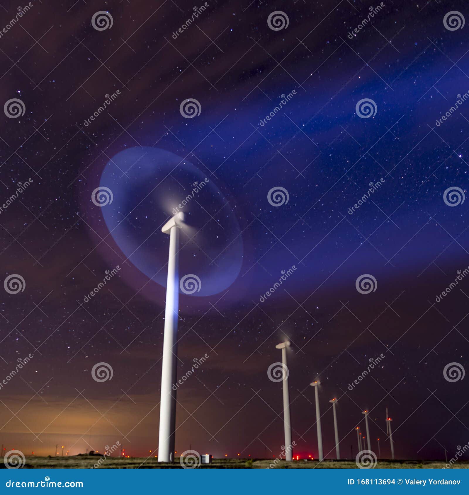 Beauifull Light Wind Generator Alien Stock Photo - Image of nature ...