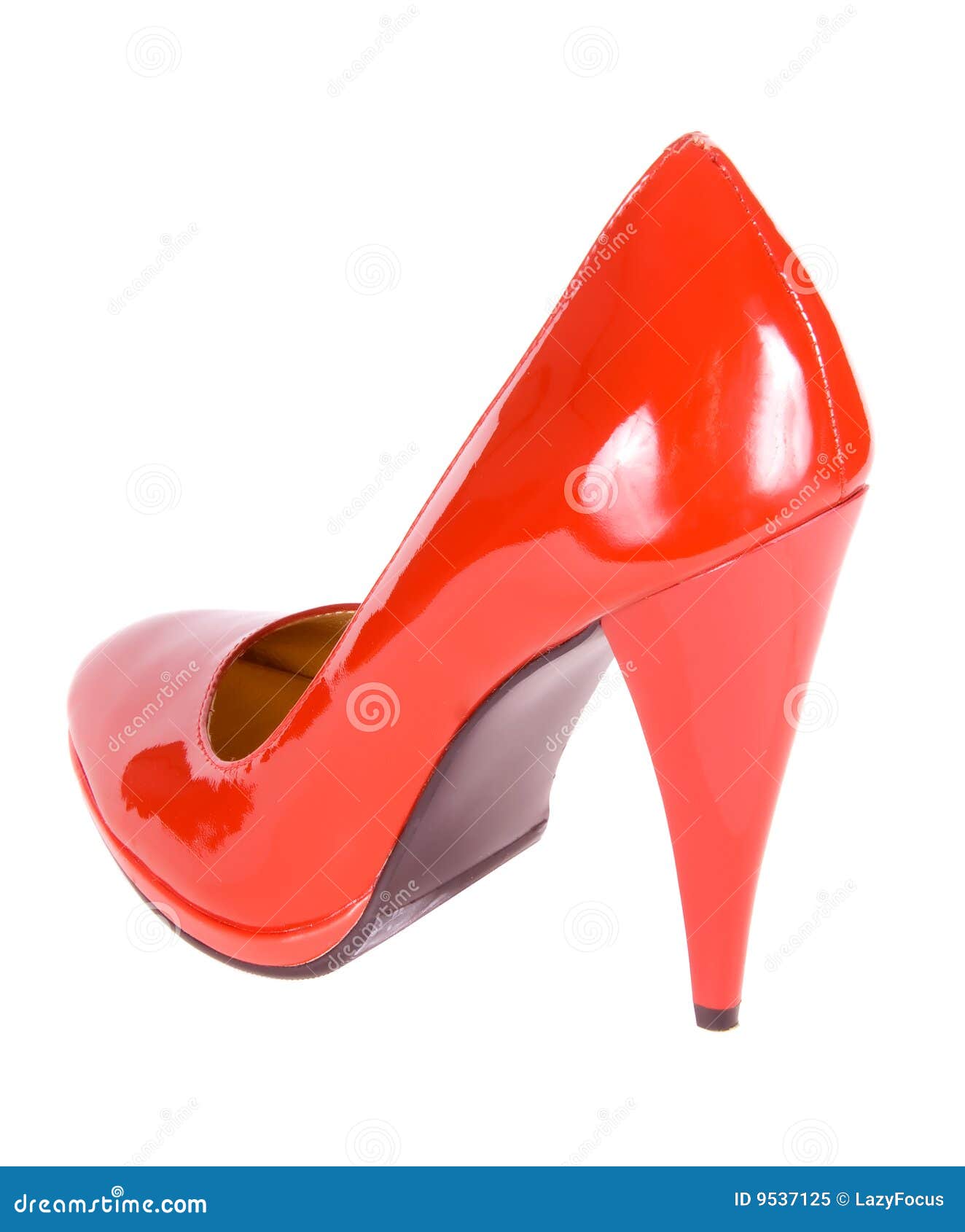 Beauliful Red High-heeled Shoe Stock Image - Image of black, ladies ...