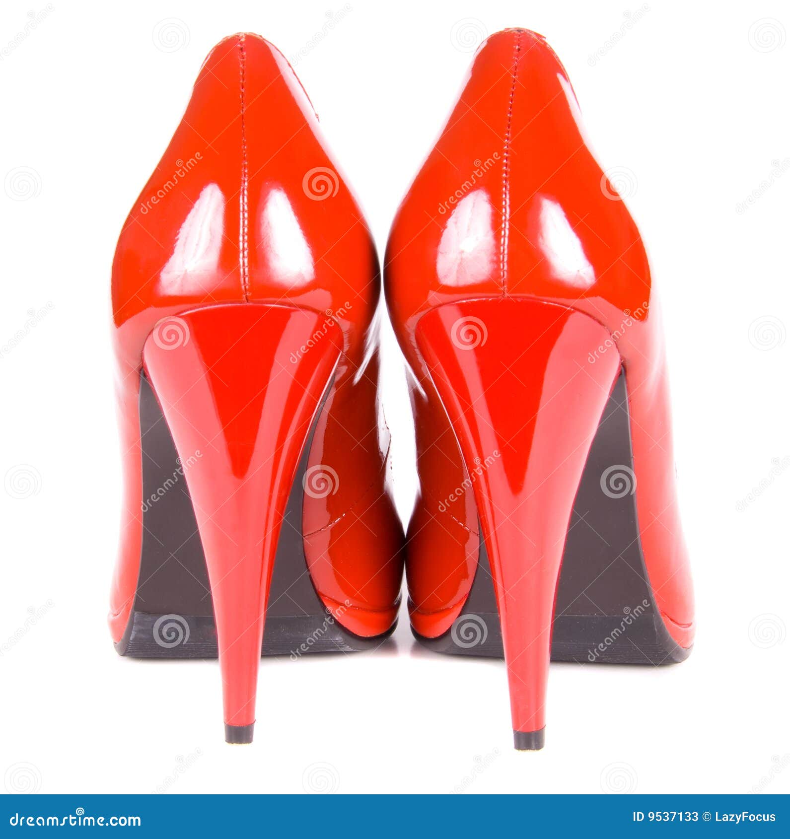 Beauliful Red High-heeled Shoes Stock Image - Image of ladies, girl ...