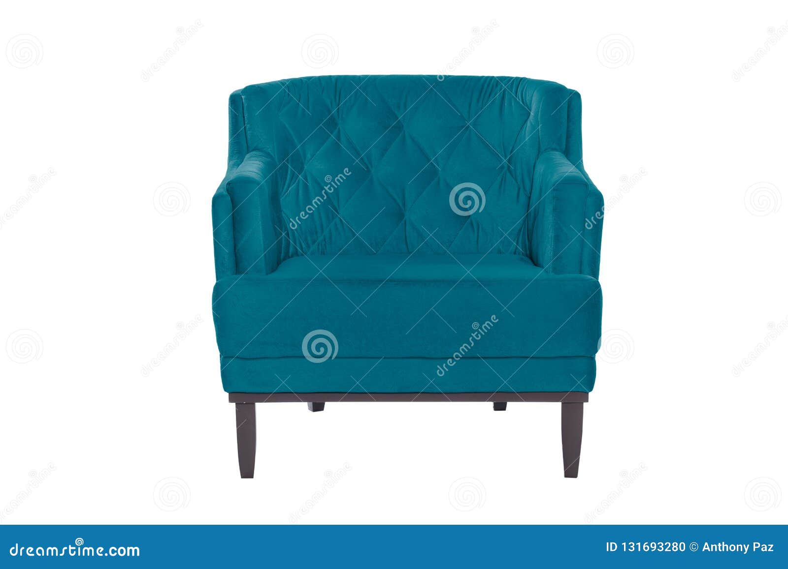 Beaultiful Blue Armchair. Modern Designer Chair on White Background ...
