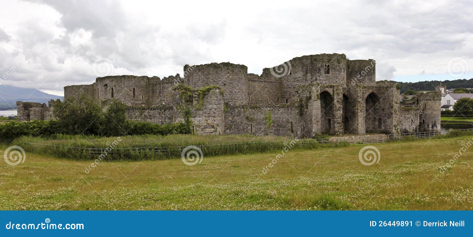 A Beaumaris Castle Back View on Anglesey, Wales Stock Image - Image of ...