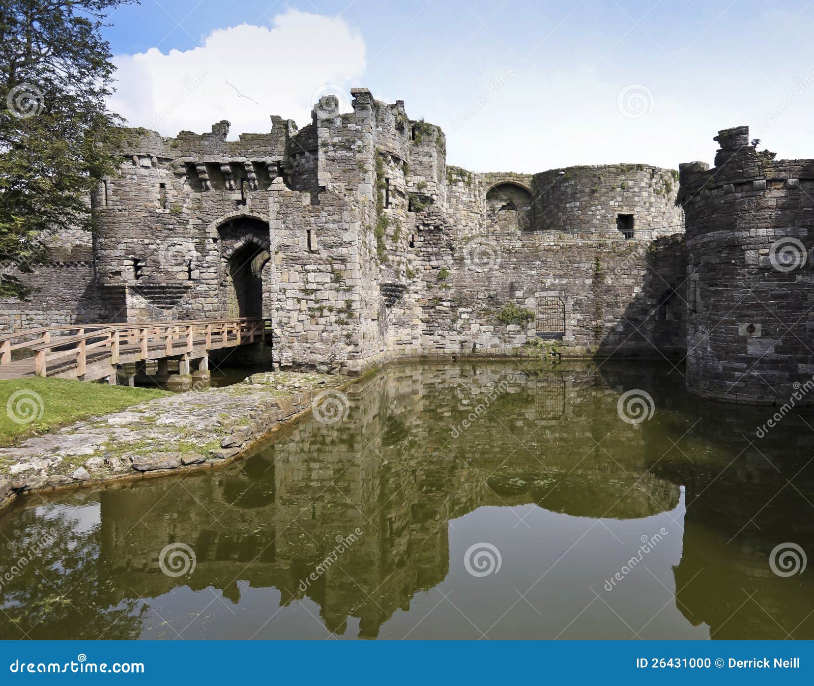 A Beaumaris Castle Moat on Anglesey, Wales Stock Photo - Image of arrow ...