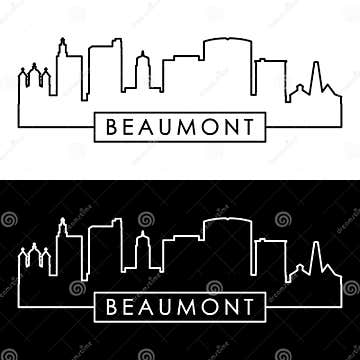 Beaumont, TX skyline. stock vector. Illustration of modern - 248506301