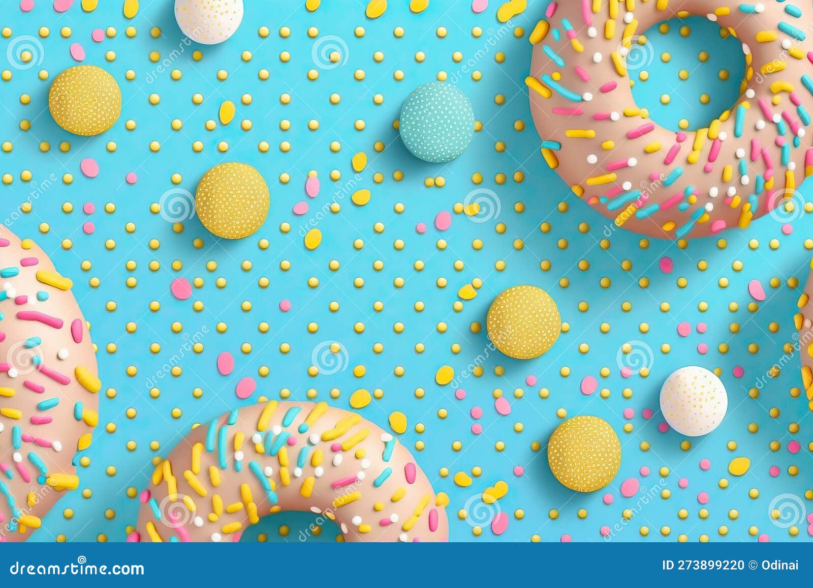 Pastel Donut Pattern - AI Generated Stock Illustration - Illustration ...