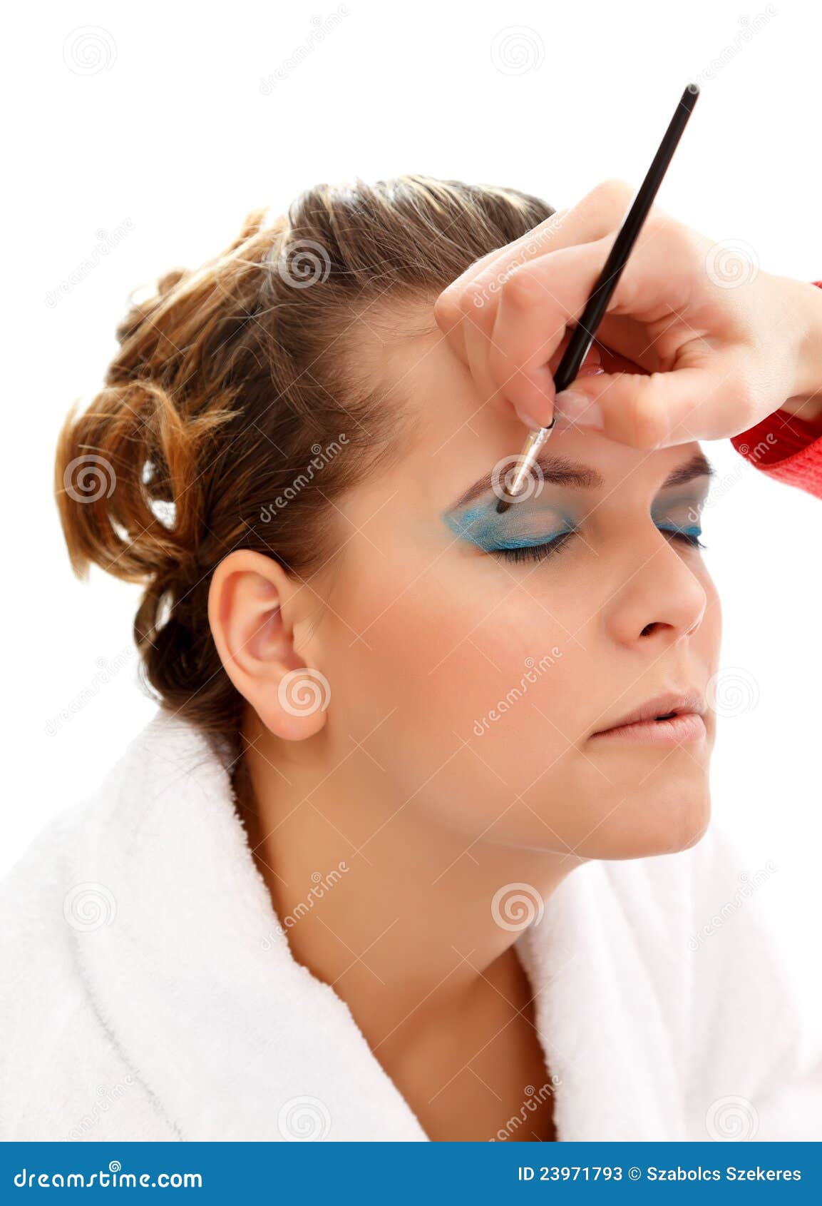 At the beautician stock image. Image of makeup, foundation - 23971793