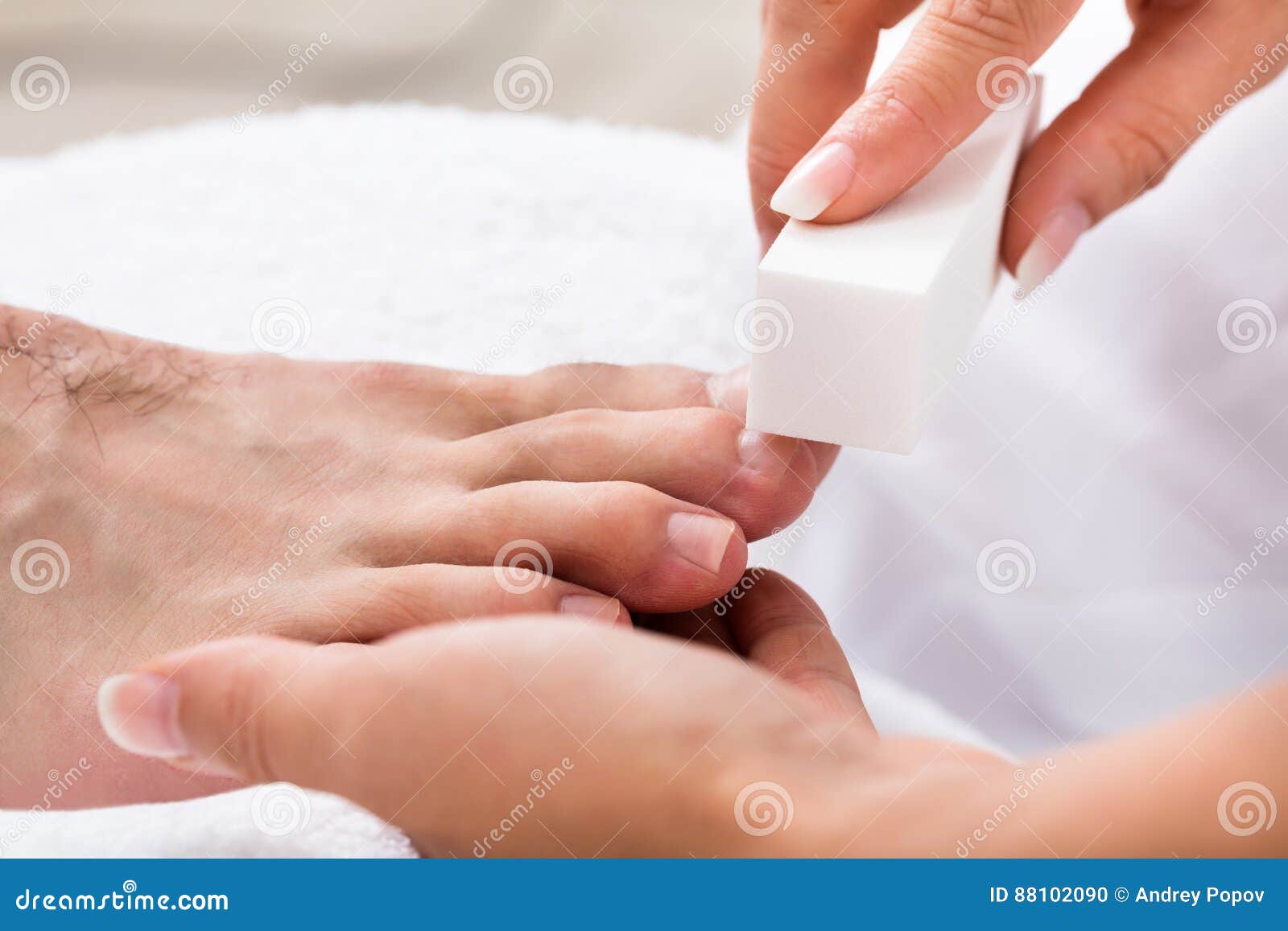 Beautician Hand Filing the Nails Stock Photo - Image of chiropody ...