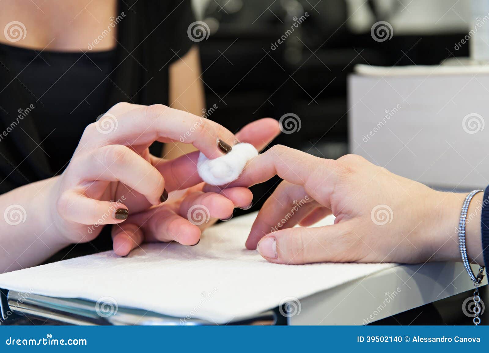 Beautician making manicure stock photo. Image of glaze - 39502140