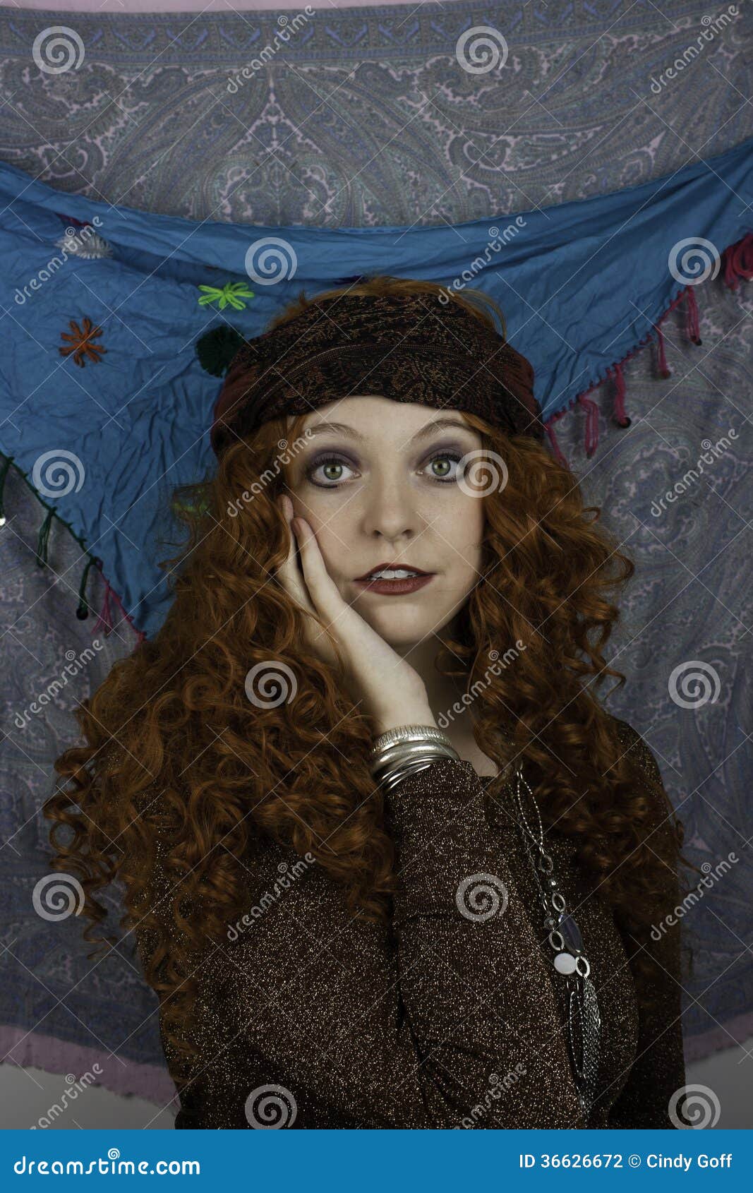 Beautifiul Young Woman Dressed As a Gypsy Stock Photo - Image of ...