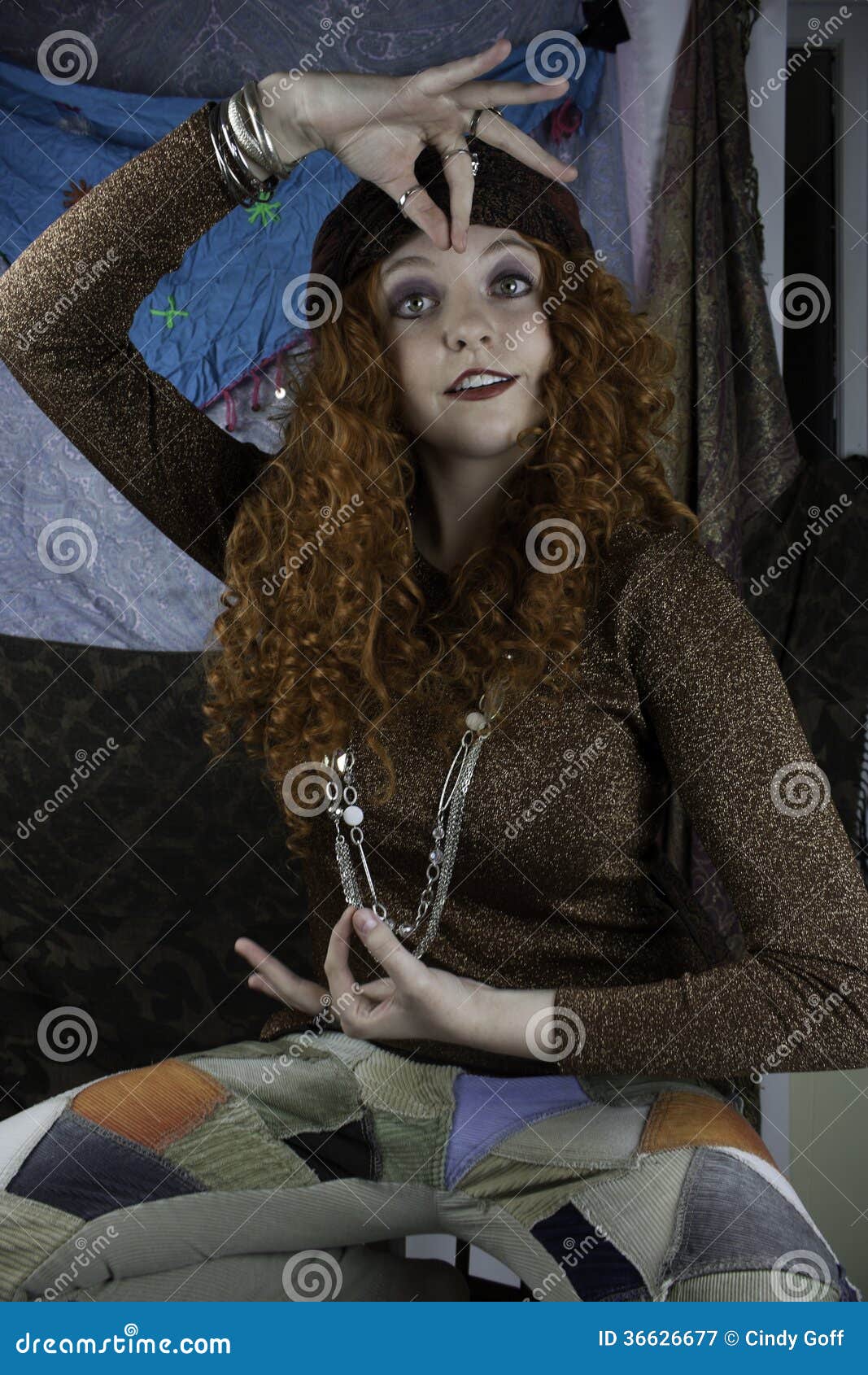 Beautifiul Young Woman Dressed As a Gypsy Stock Image - Image of ...