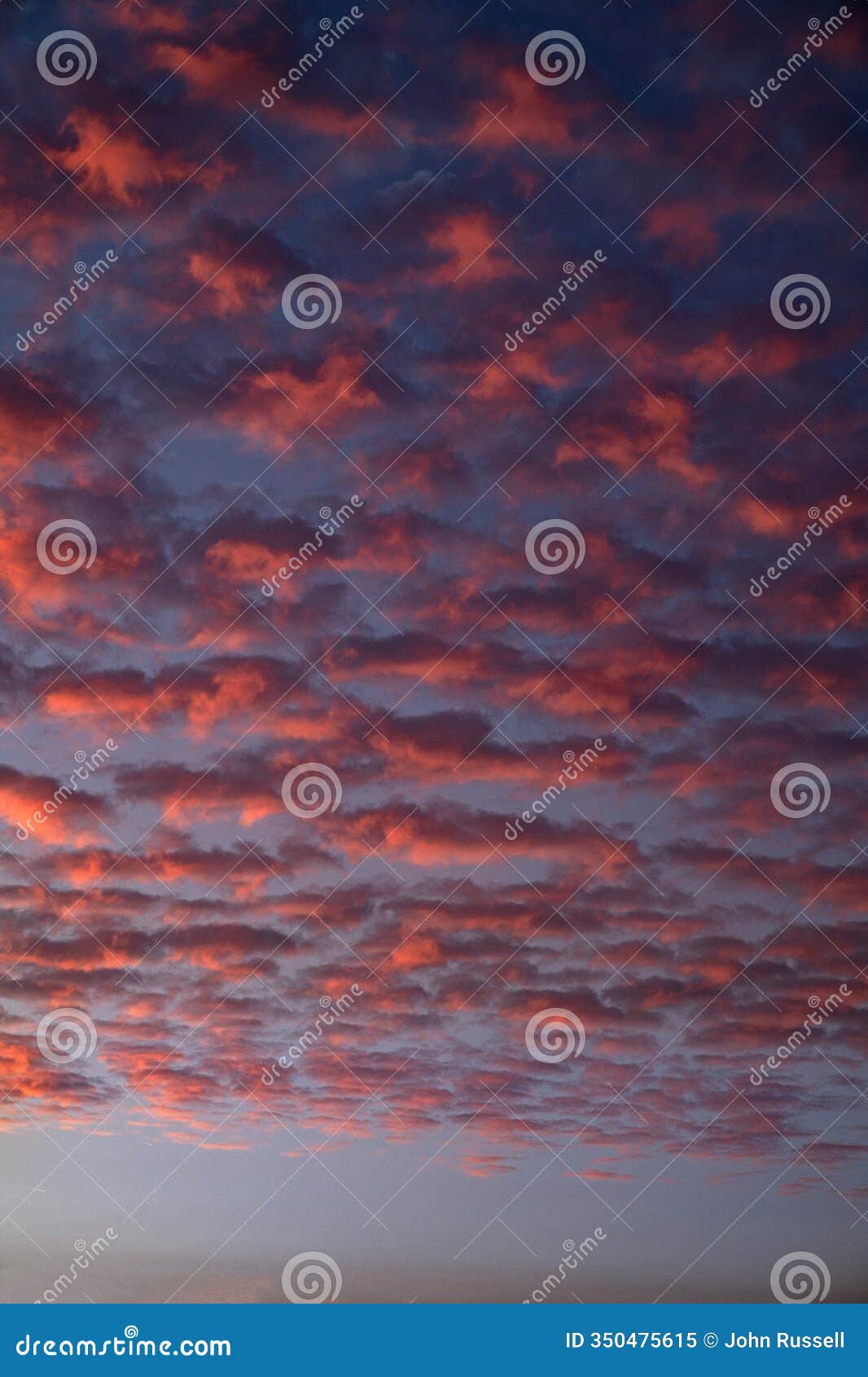 Sunset Altocumulus clouds stock image. Image of daytime - 350475615