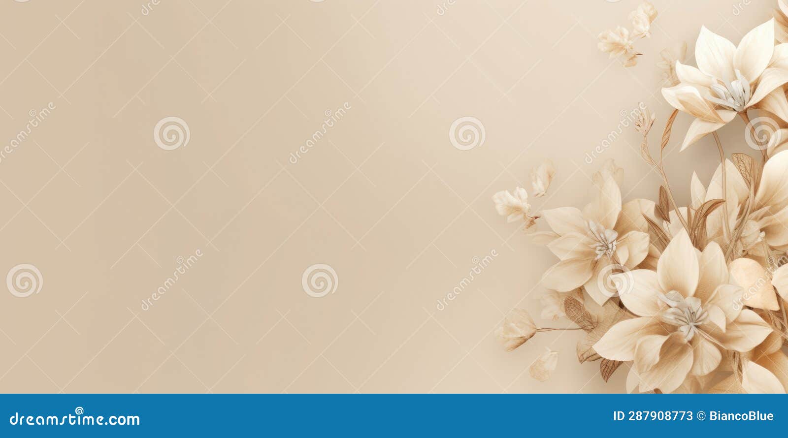 Beautiful Abstract Beige Floral Design Background. Generative AI AIG32 ...