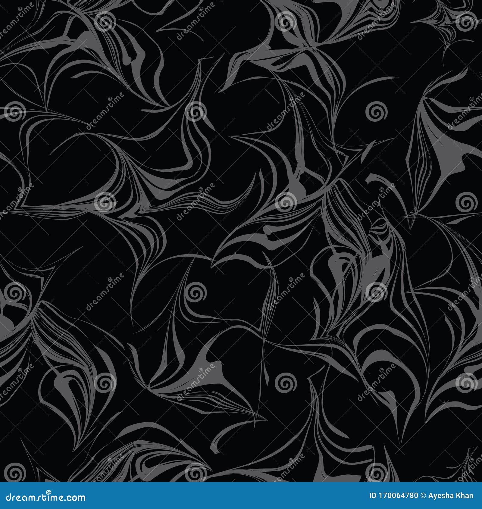 Beautiful Abstract Black Repeat Pattern Stock Vector - Illustration of ...