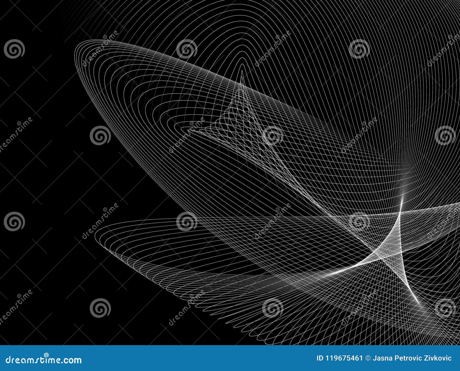 Abstract Black and White Grid Wave Background Stock Illustration ...