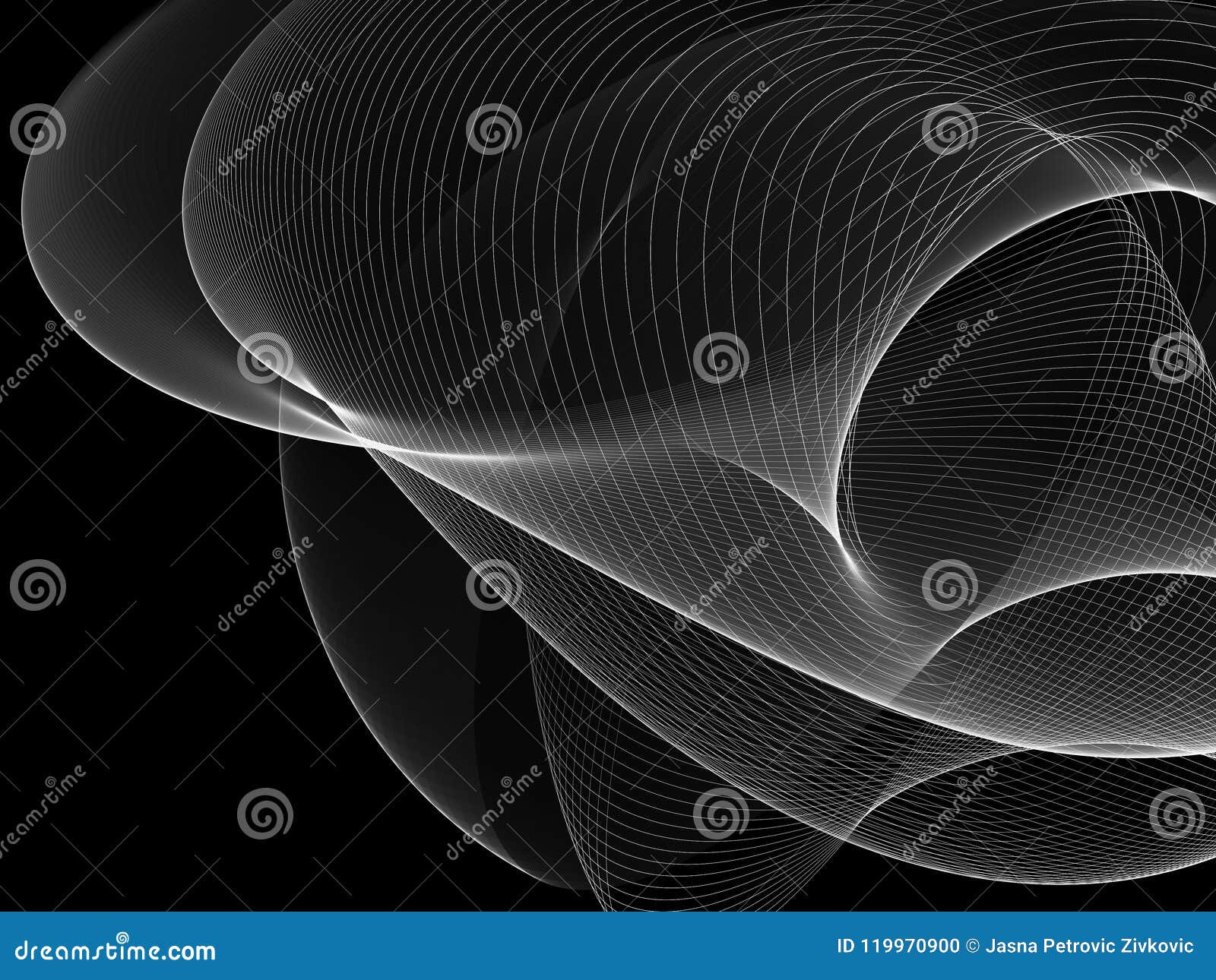 Abstract Black and White Grid Wave Background Stock Illustration ...