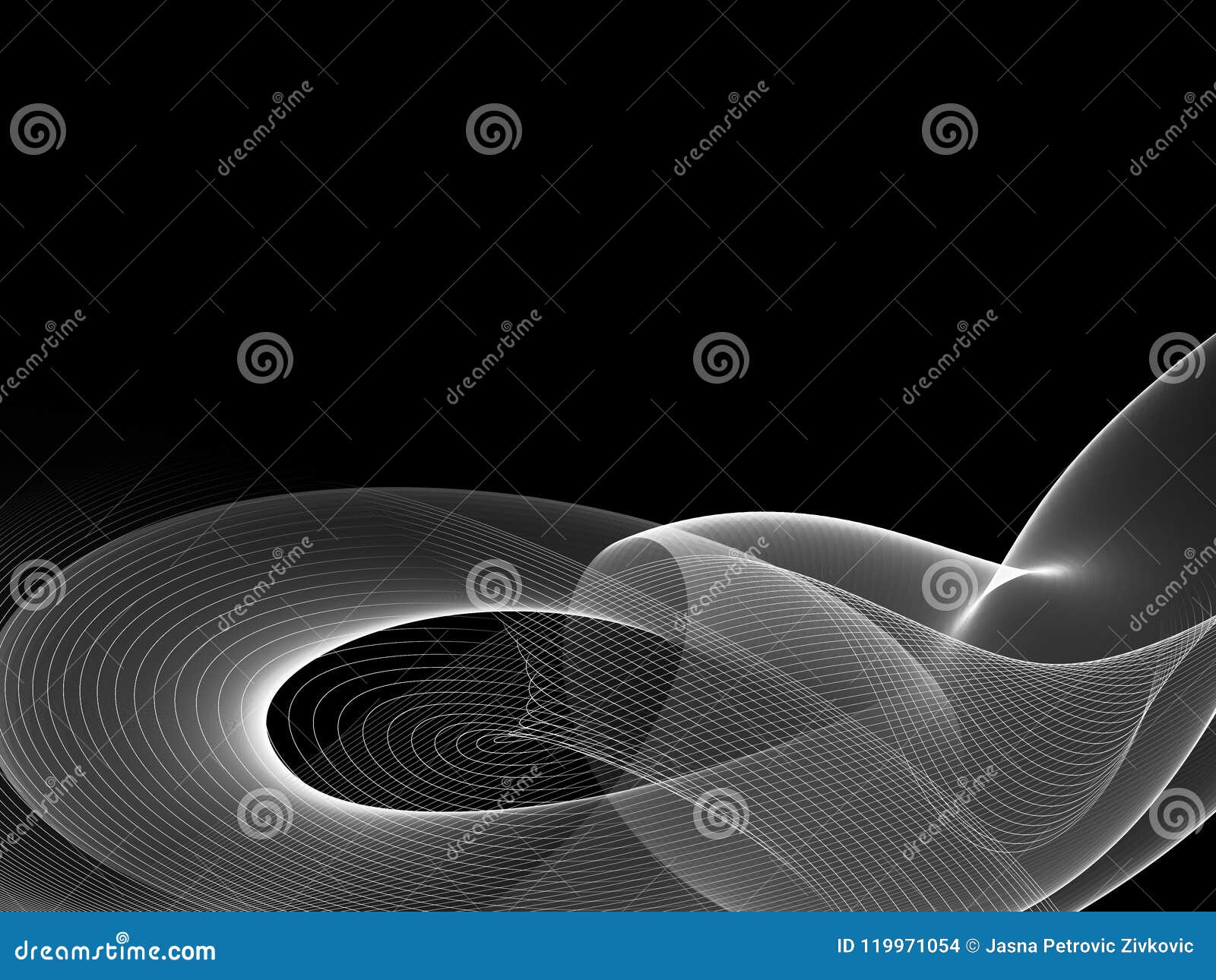 Abstract Black and White Grid Wave Background Stock Illustration ...