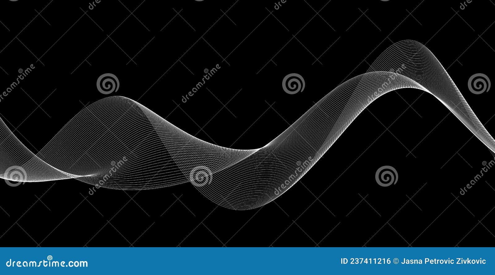 Abstract Black and White Grid Wave Design Stock Illustration ...
