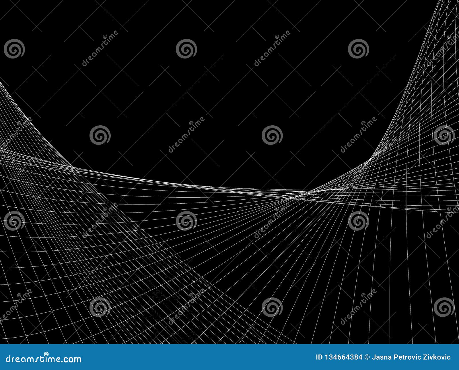 Abstract Black and White Grid Wave Line Stock Photo - Image of design ...