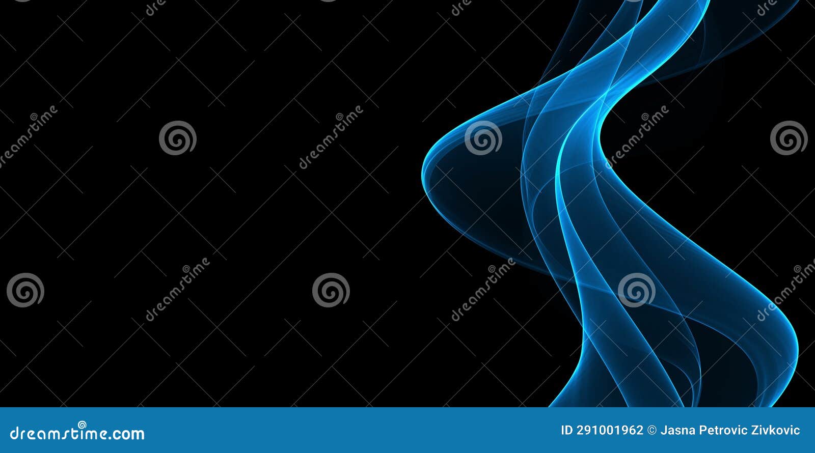 Abstract Blue Flame on a Black Background Stock Illustration ...