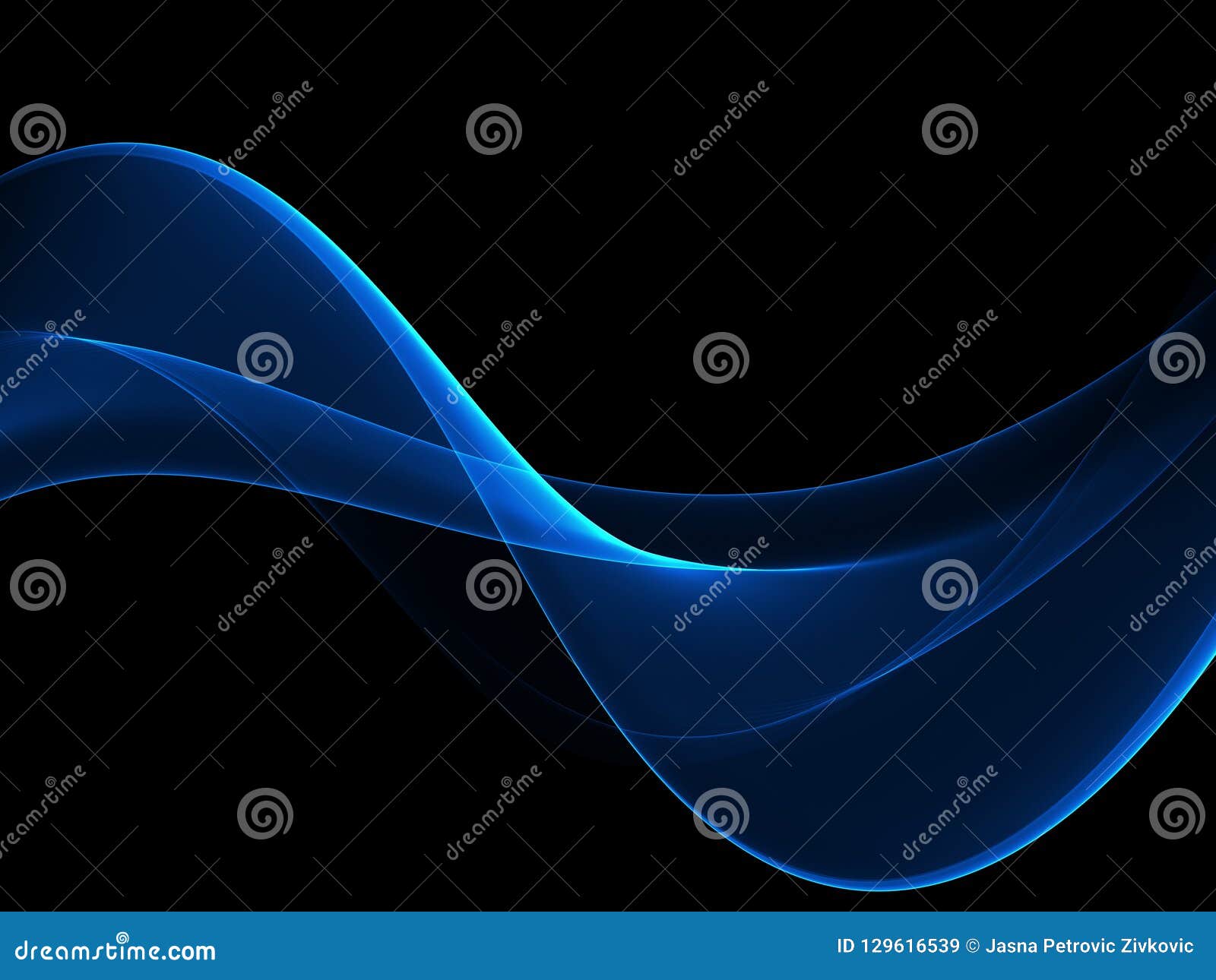 Abstract Blue Flow Wave Background Stock Illustration - Illustration of ...