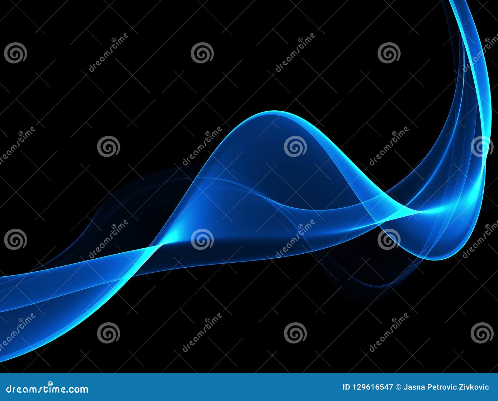 Abstract Blue Flow Wave Background Stock Illustration - Illustration of ...