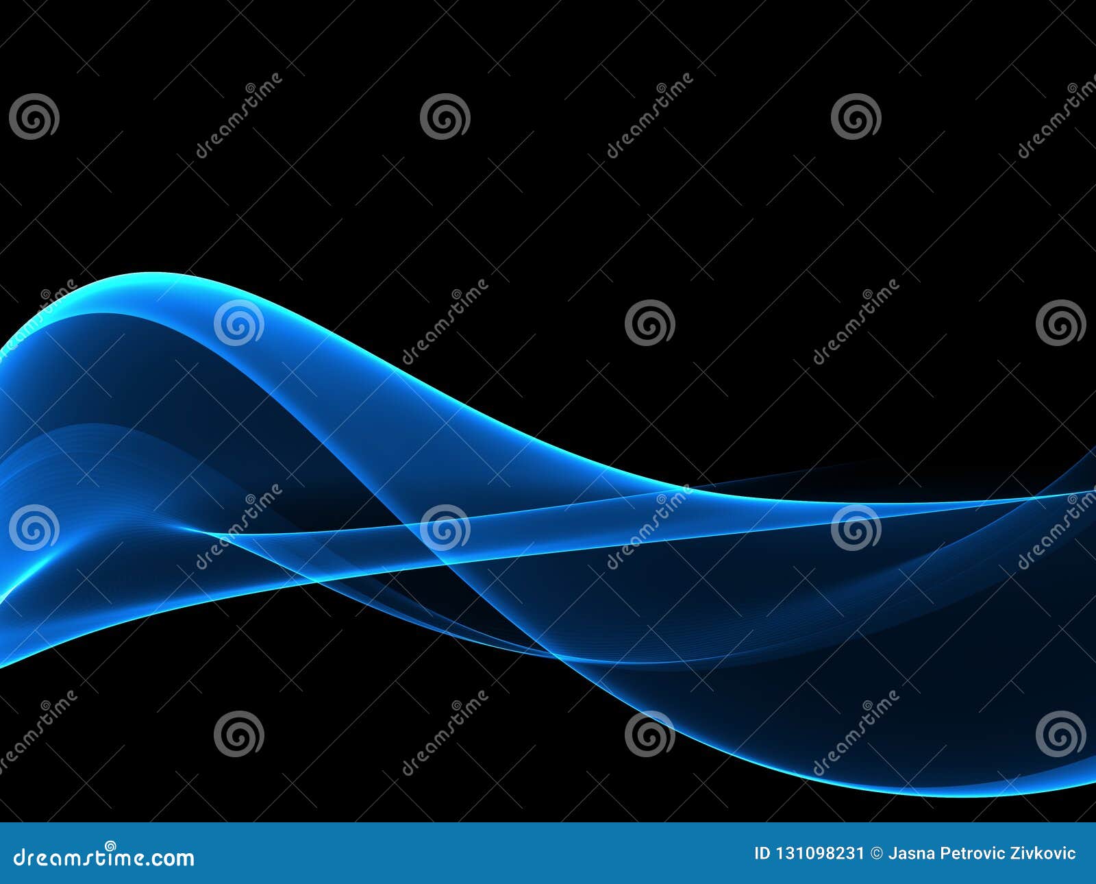 Abstract Blue Flow Wave Background Stock Illustration - Illustration of ...