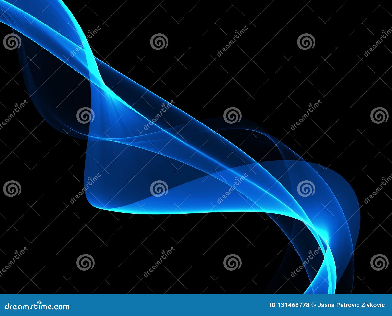 Abstract Blue Flow Wave Background Stock Illustration - Illustration of ...