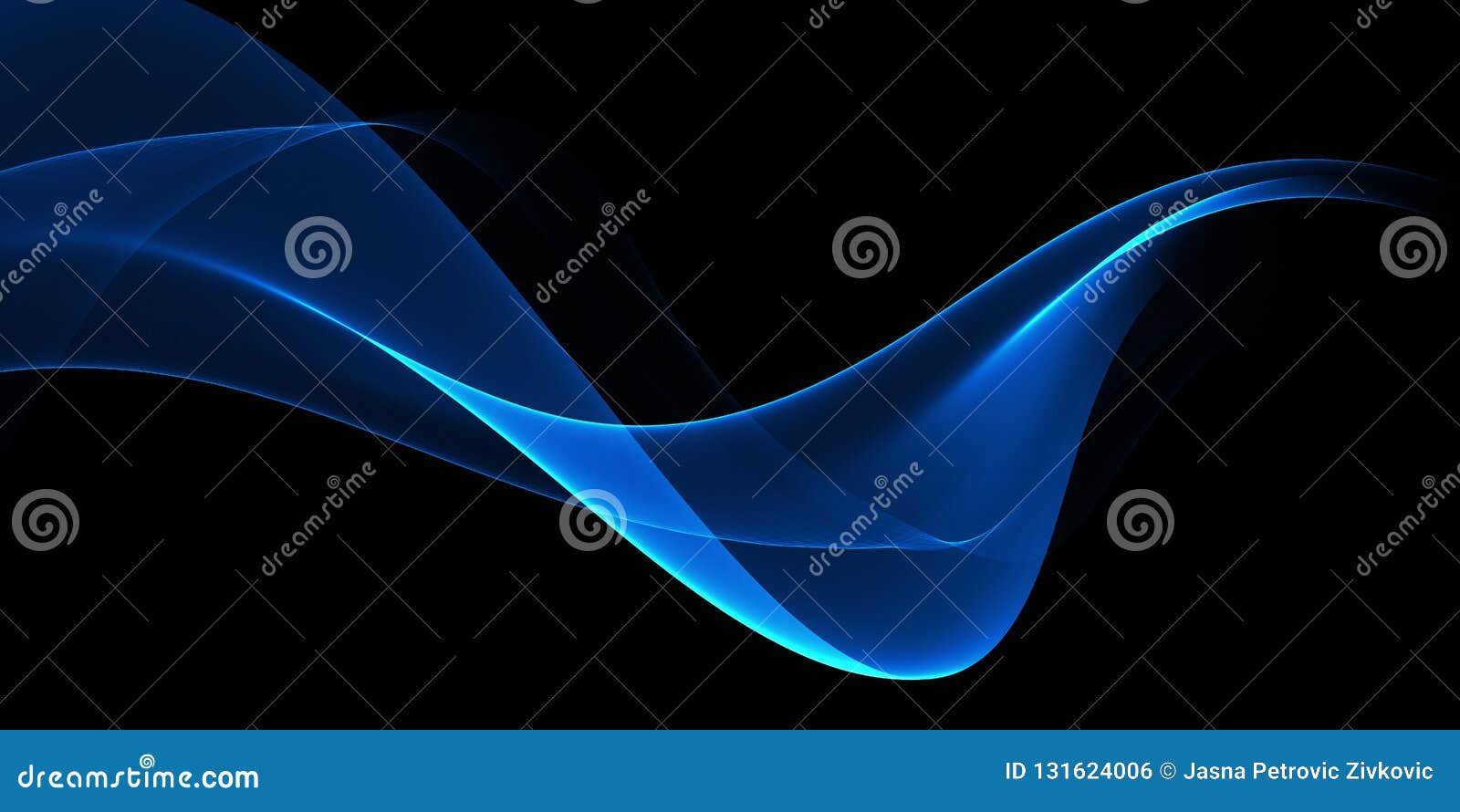 Abstract Blue Flow Wave Background Stock Illustration - Illustration of ...
