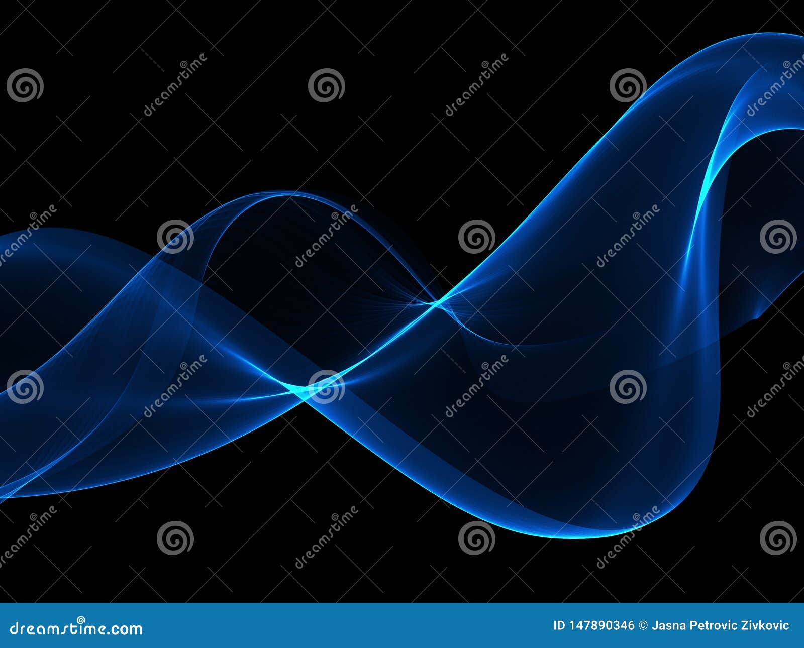 Abstract Blue Flow Wave Background Stock Photo - Image of decoration ...
