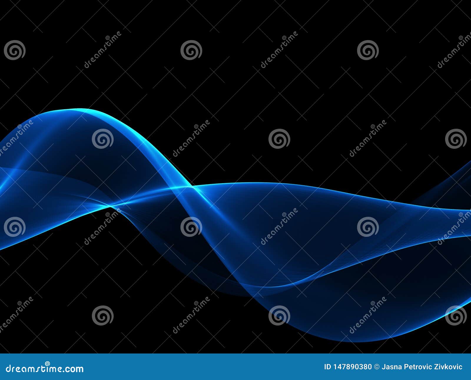Abstract Blue Flow Wave Background Stock Illustration - Illustration of ...
