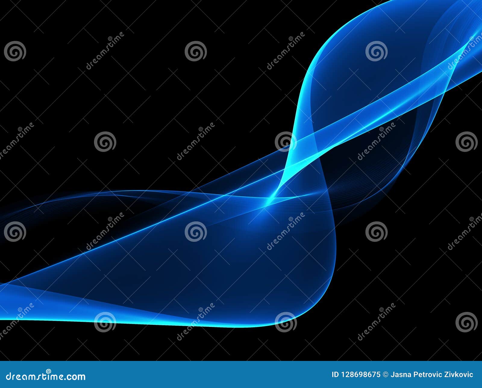 Abstract Blue Flow Wave Background Stock Illustration - Illustration of ...