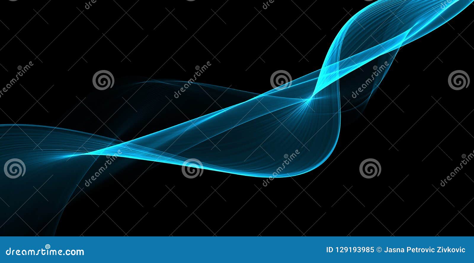 Abstract Blue Flow Wave Background Stock Illustration - Illustration of ...