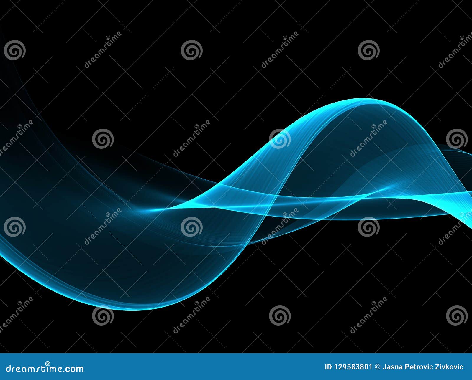 Abstract Blue Flow Wave Background Stock Illustration - Illustration of ...