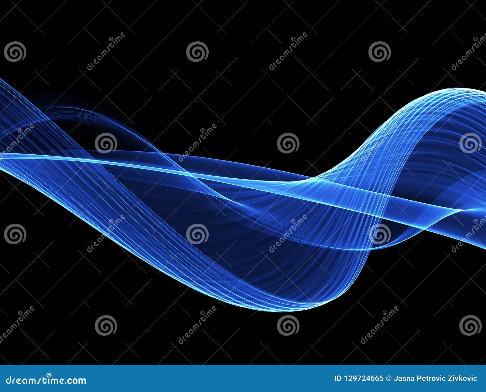 Abstract Blue Flow Wave Background Stock Illustration - Illustration of ...