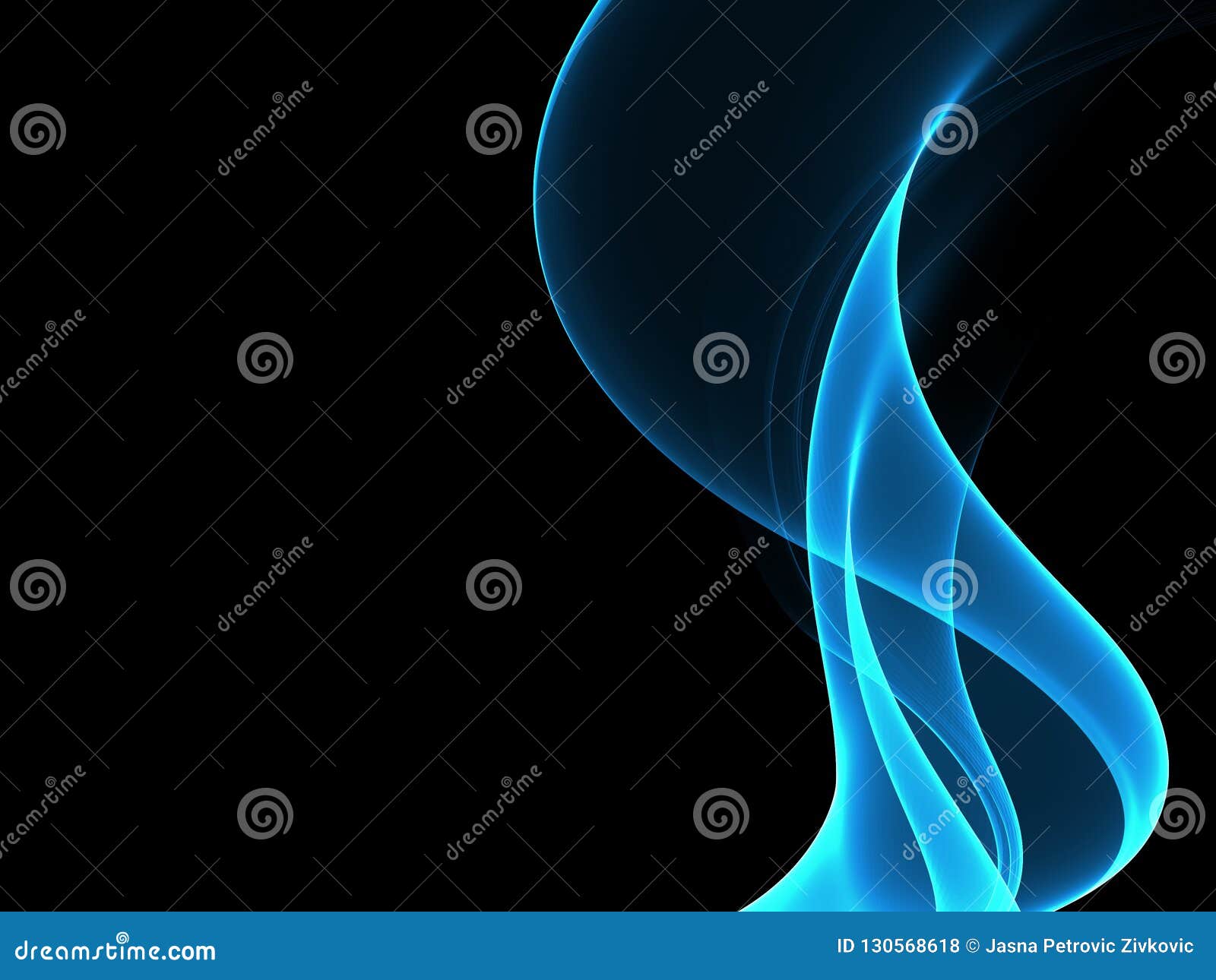 Abstract Blue Flow Wave Background Stock Illustration - Illustration of ...