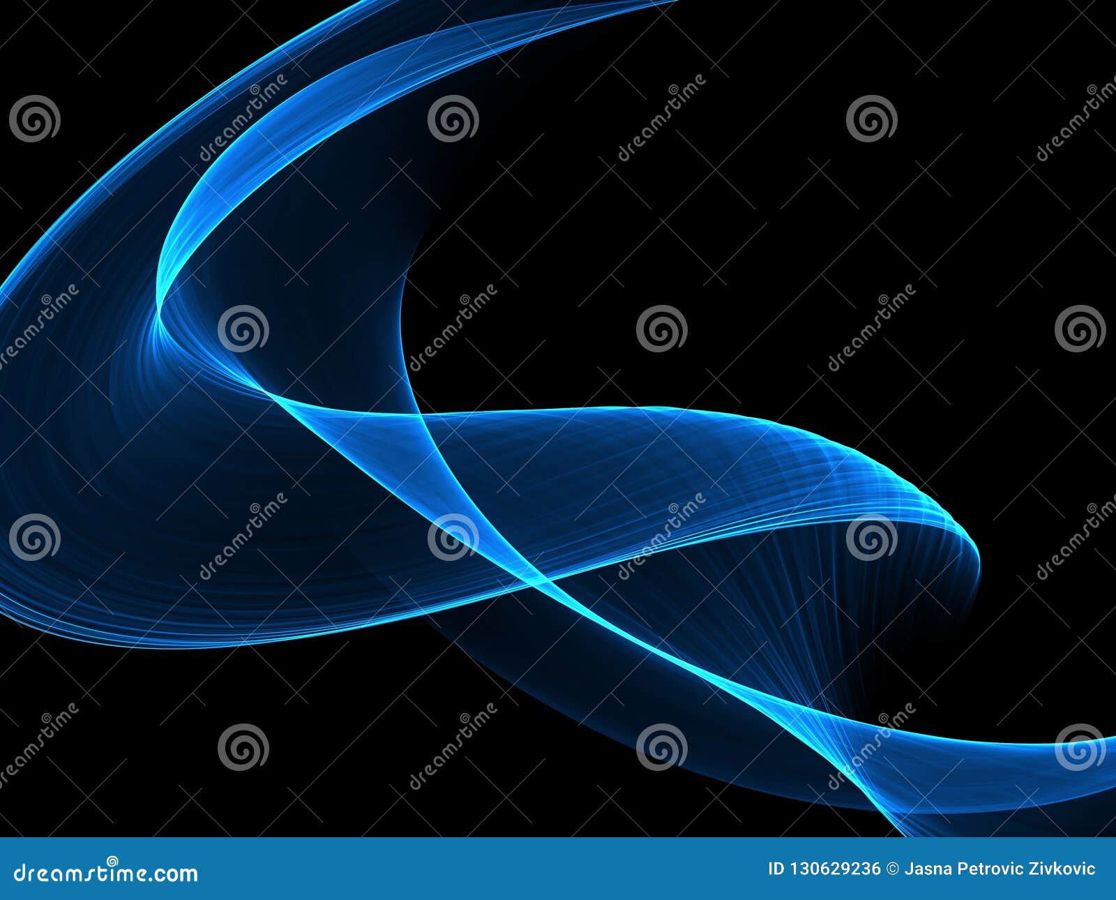 Abstract Blue Flow Wave Background Stock Illustration - Illustration of ...
