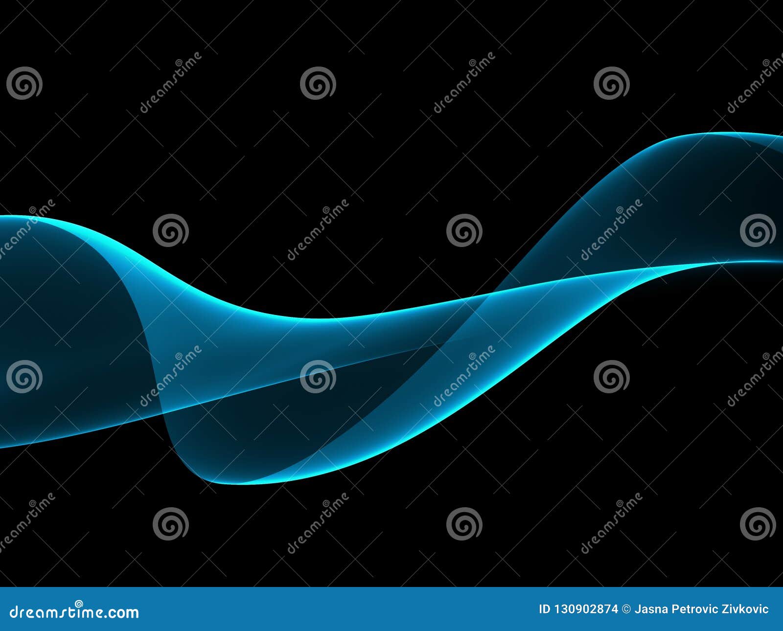 Abstract Blue Flow Wave Background Stock Illustration - Illustration of ...