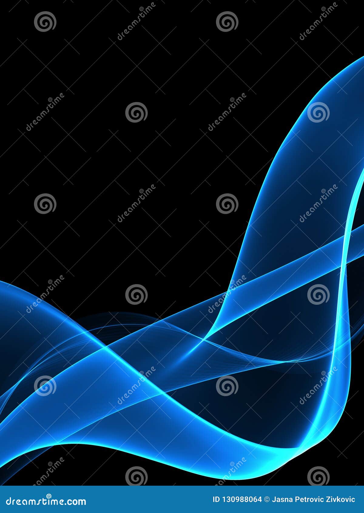 Abstract Blue Flow Wave Background Stock Illustration - Illustration of ...