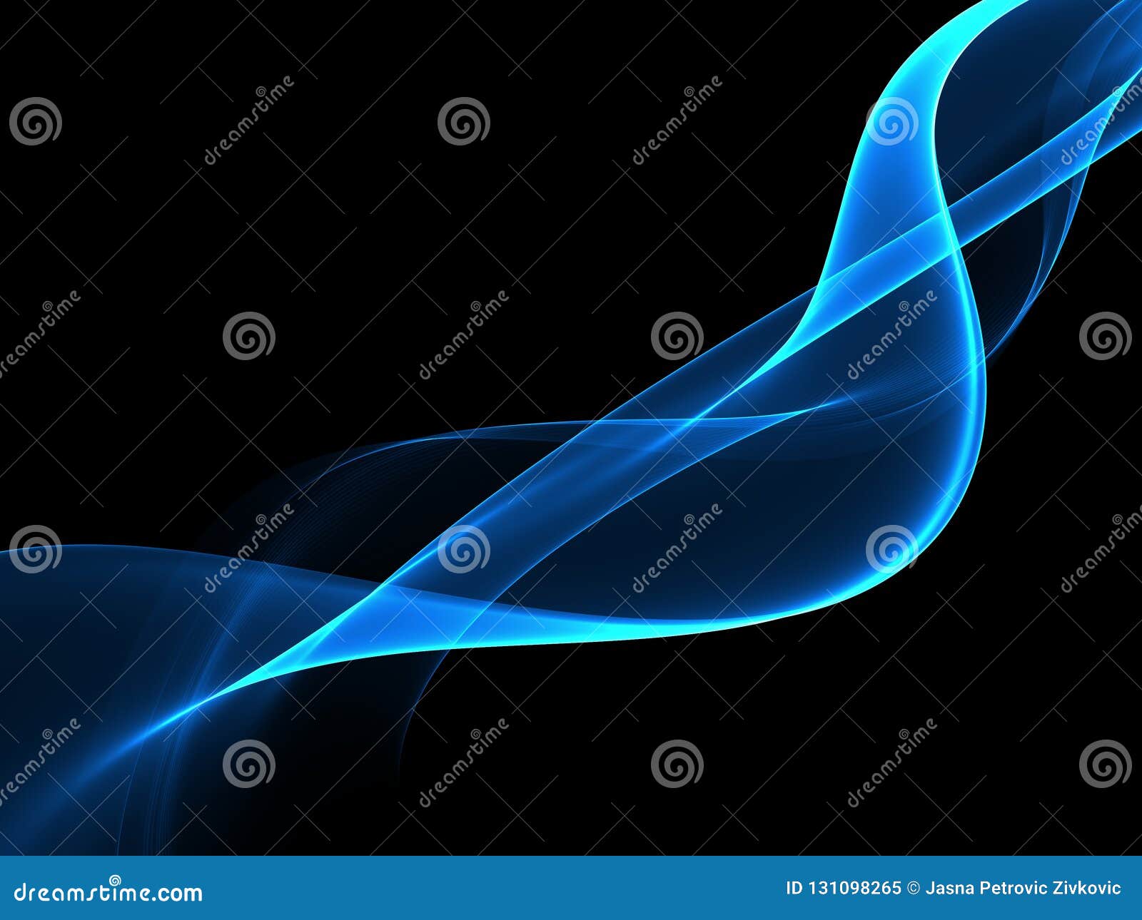 Abstract Blue Flow Wave Background Stock Illustration - Illustration of ...