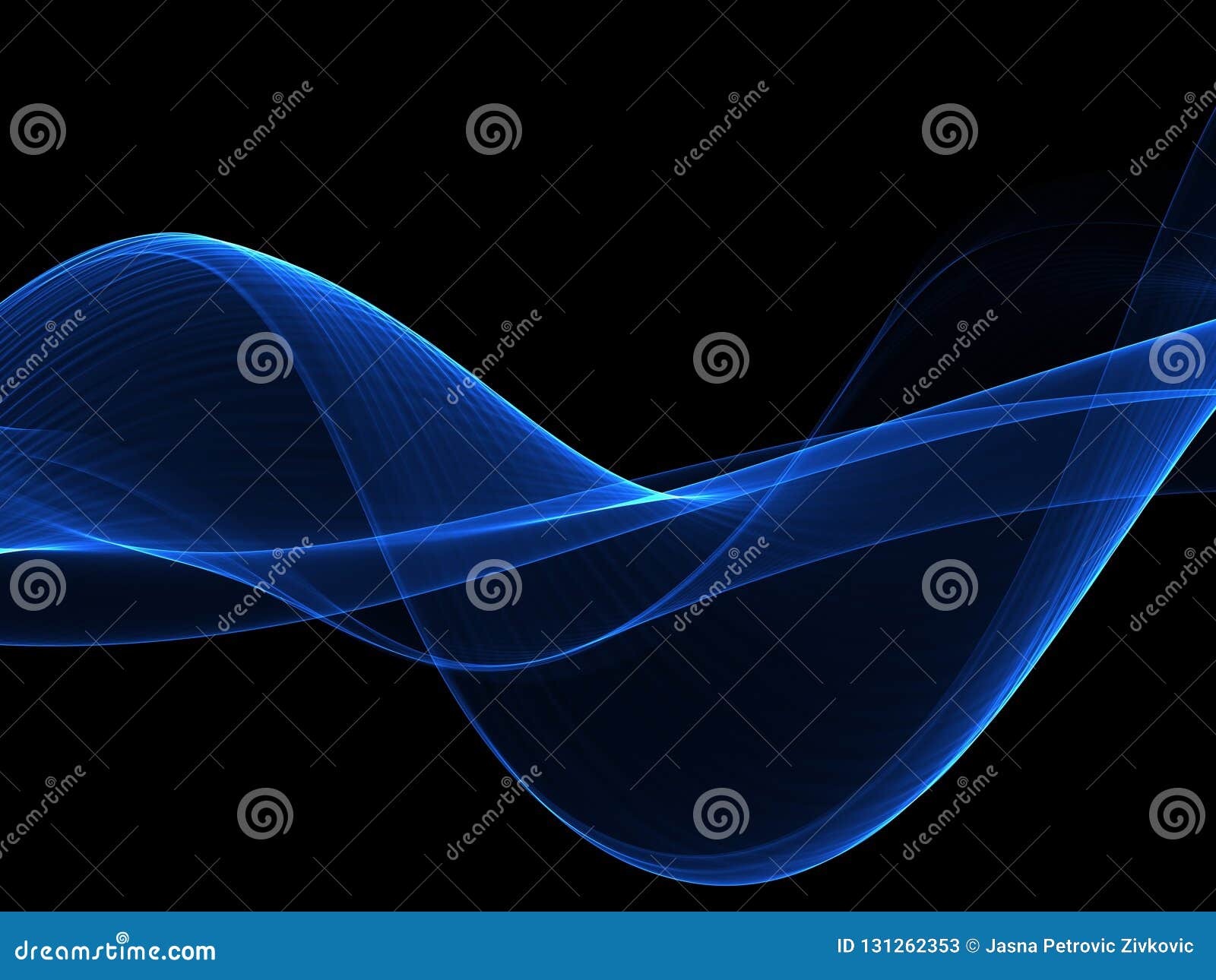 Abstract Blue Flow Wave Background Stock Illustration - Illustration of ...