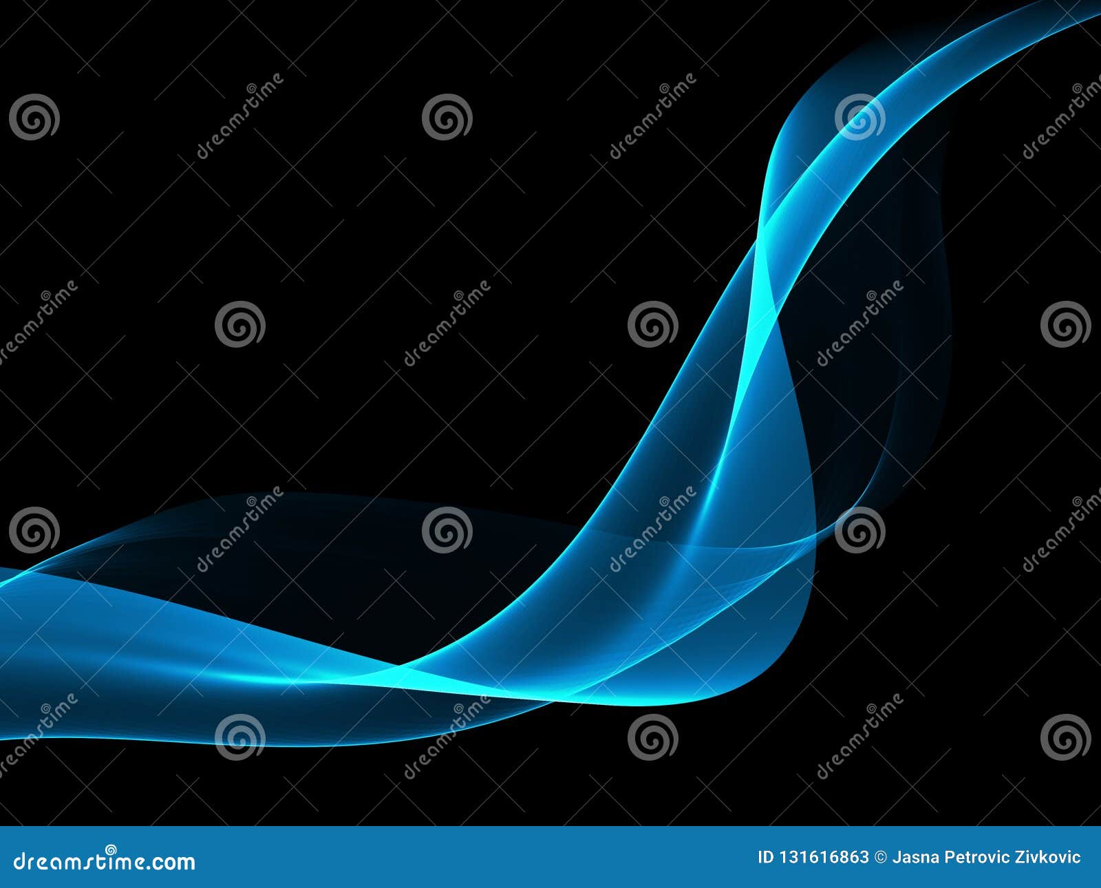 Abstract Blue Flow Wave Background Stock Illustration - Illustration of ...